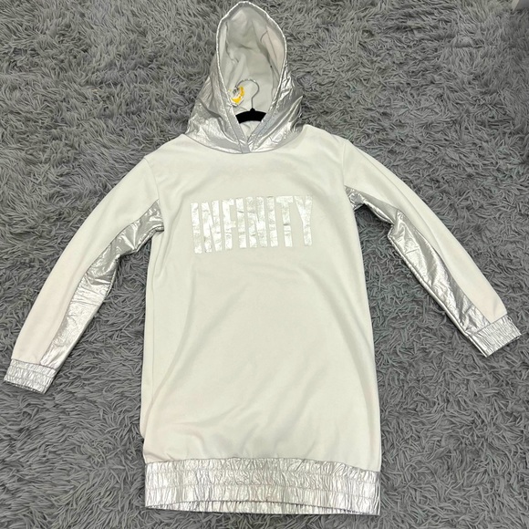 Jackets & Coats | Infinity Jacket White And Silver Very Cute And Comfy ...